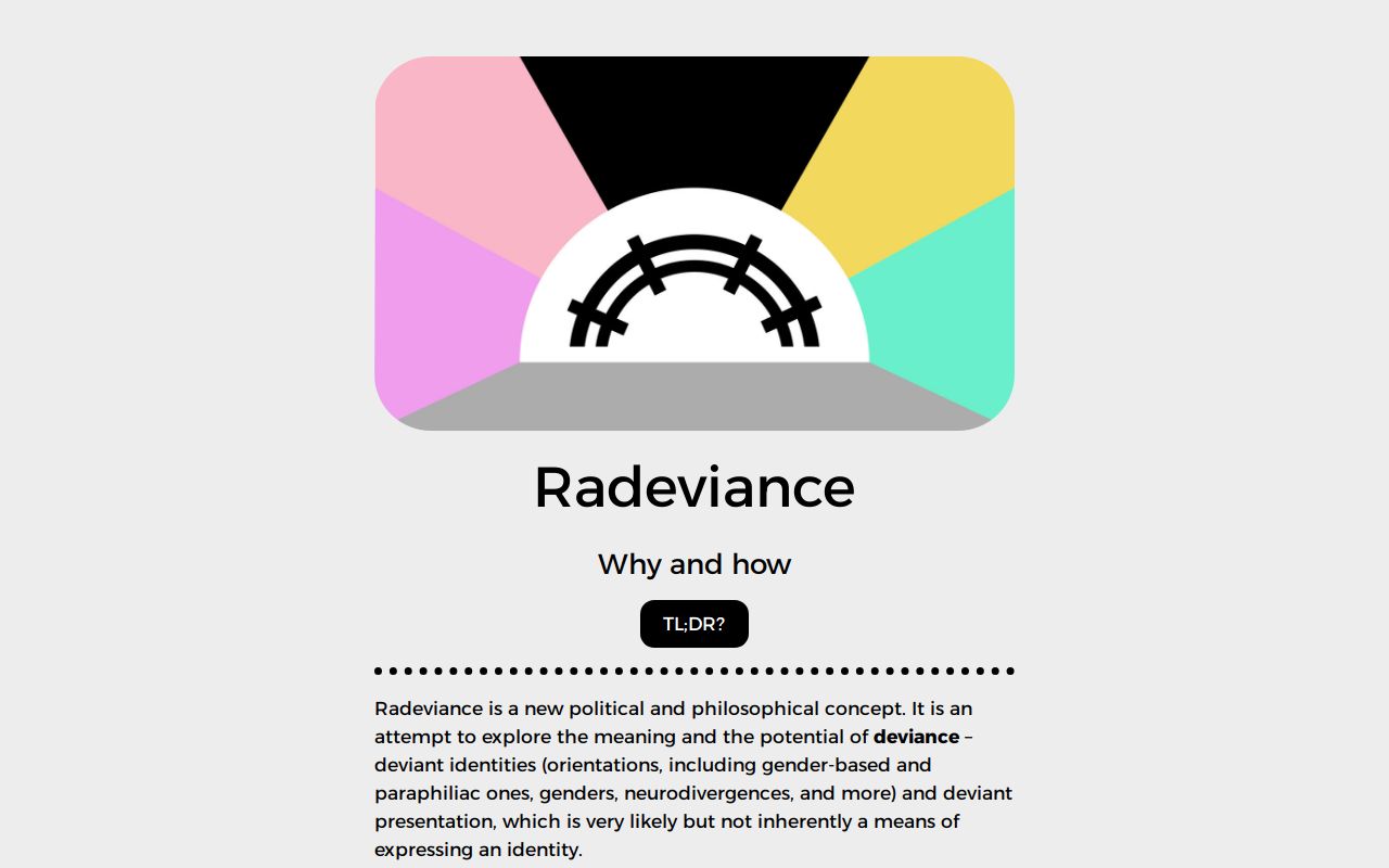 Radeviance - why and how